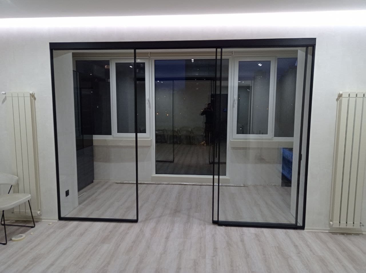 Loft glass partitions