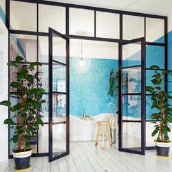Loft glass partitions